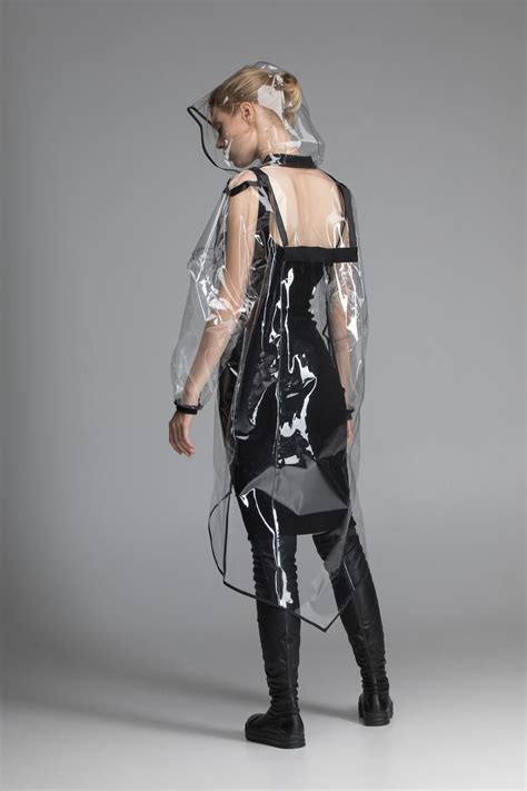 Transparent PVC Raincoat Waterproof Long Rain Jacket Clear Etsy Pvc