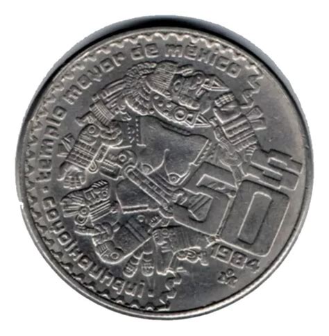 Moneda Antigua50 Pesos Coyolxauhqui 1984 Templo Mayor MercadoLibre
