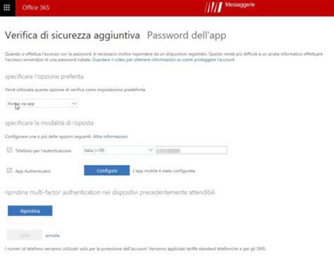 Office Modificare Il Metodo Di Verifica Autenticazione Step