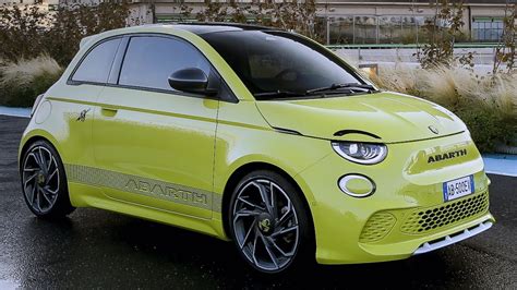 New 2023 Abarth 500e Acid Green Great Small Electric Hot Hatch With