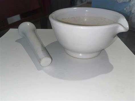 Mortero Porcelana Antiguo Con Pistilo Env O Gratis