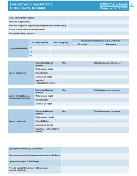 Nowe świadectwo charakterystyki energetycznej budynku PROPONOWANY