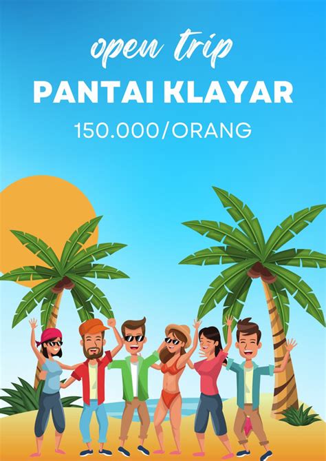 Gratis Contoh Poster Pantai Menawan Canva