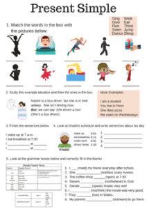 Present Simple ESL Grammar Worksheet For Language Learners Made By
