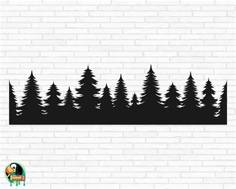 Wald Linie Svg Baumgrenze Svg Baum Svg Wald Svg Baum Etsy Schweiz