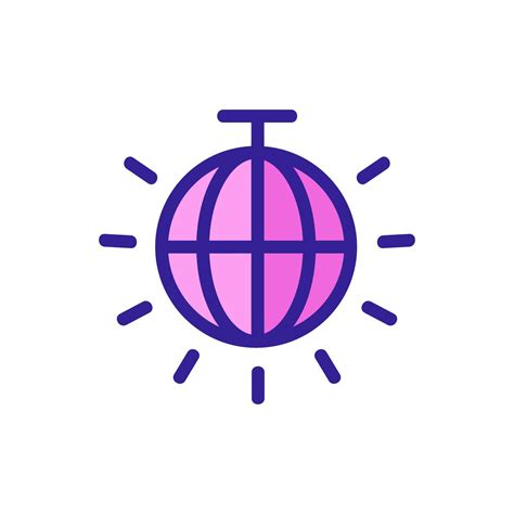 vetor de ícone de bola de discoteca ilustração de símbolo de contorno