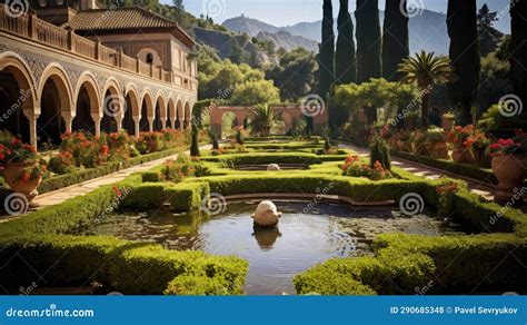 Architecture Andalusian Moorish Gardens Stock Photo Image Of Travel