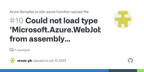 could not load type microsoft azure webjobs parameterbindingdata from assembly microsoft