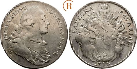 Bayern Taler Madonnentaler München 1771 Maximilian III Joseph 1745