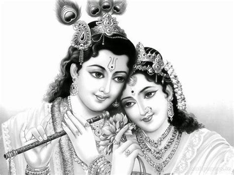 Collection Of Radha Krishna Black And White PNG PlusPNG