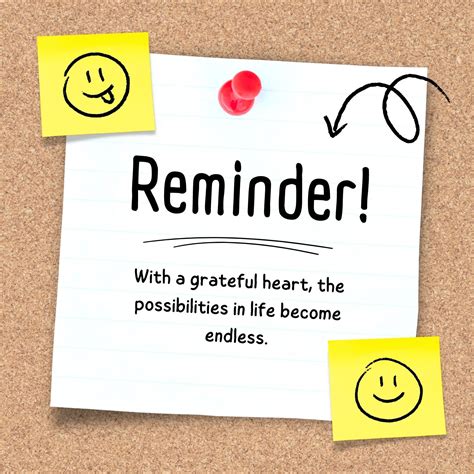 Friendly Reminder Note