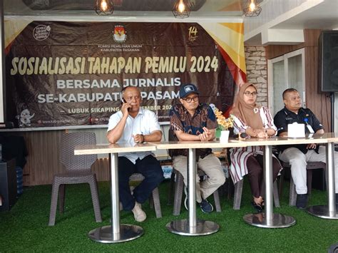 KPU Pasaman Sosialisasikan Tahapan Pemilu 2024 Pada Jurnalis Mimbar