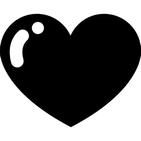 La forma del corazón negro Descargar Iconos gratis