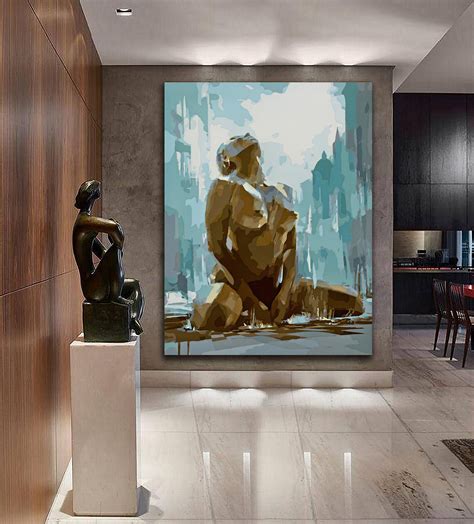 Naked Woman Painting Canvas Decor Naked Woman Wall Art Bedroom Canvas
