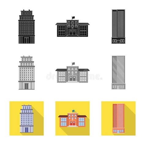 Ejemplo Del Vector Del Logotipo Municipal Y De Centro Fije Del Ejemplo