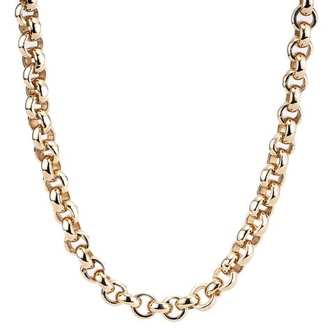 Large 6mm Link Rolo Chain In Yellow Gold 23 New York Jewelers Chicago
