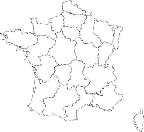 Carte De France Vierge Voyages Cartes