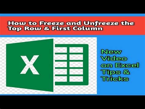 How To Freeze And Unfreeze The Top Row And First Column In Excel Ms