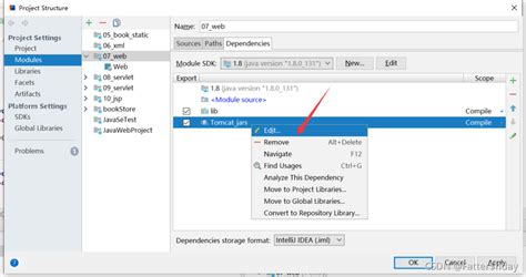 记一次intellij idea关联tomcat jar包关于cannot resolve symbol servlet的解决 idea cannot resolve symbol