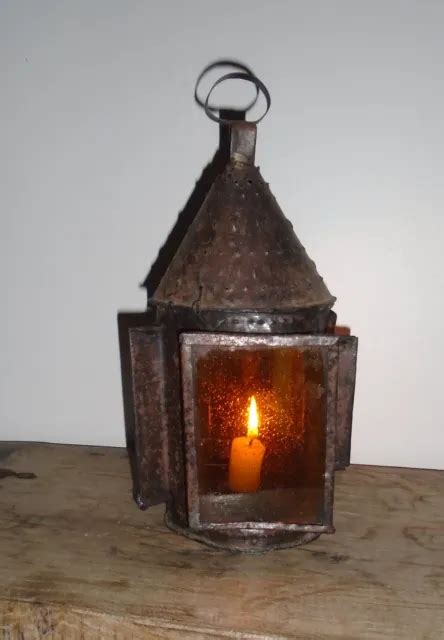 ANCIENNE LANTERNE AUX LOUPS TÔLE PERFOREE ART POPULAIRE XIXeme EUR 120