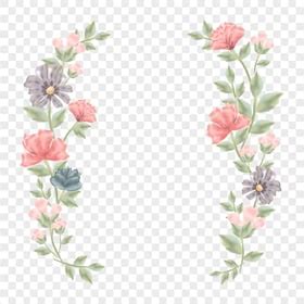 HD Pink Oil Painting Watercolor Flowers PNG Citypng