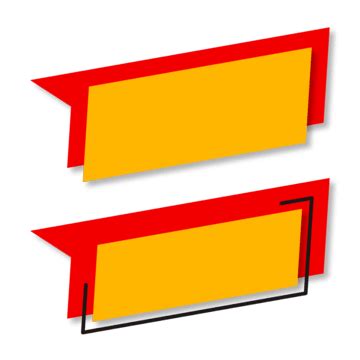 Text Psd Clipart Transparent Background Red And Yellow Text Box Png