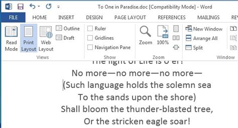 read mode feature of word 2013 makes reading documents easier