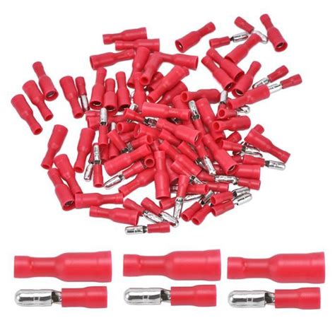 Cikonielf Connecteur bout à bout mâle femelle 50 paires de cosses