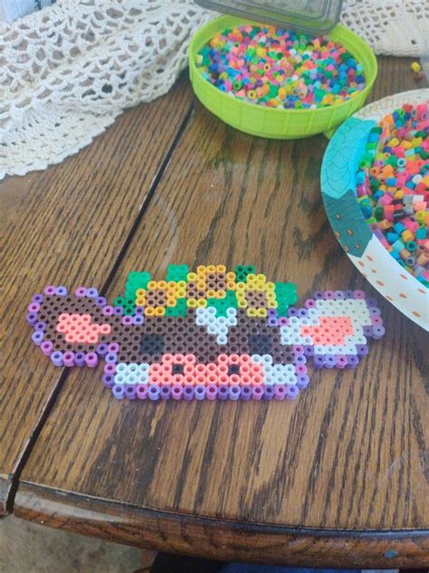 Colorful Perler Bead Cow Craft