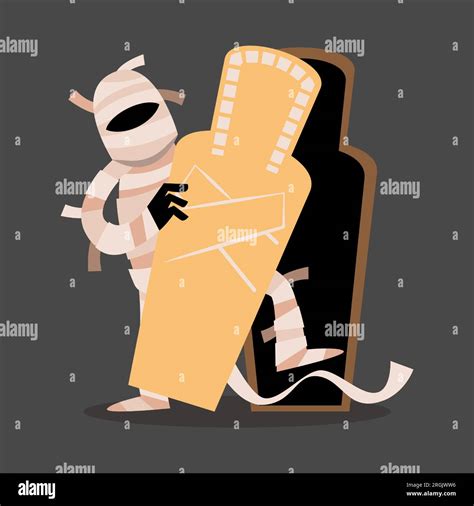 Mummy Halloween Cartoon Characters Vector Stock Vector Image Art