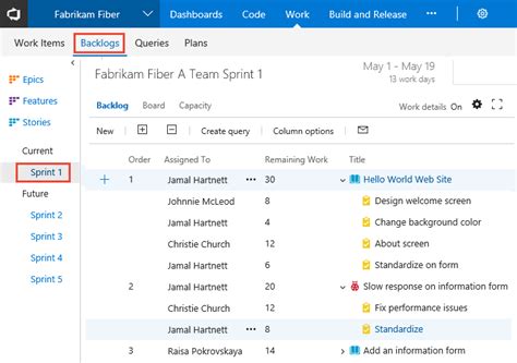 implementación de procedimientos de trabajo de scrum en azure boards azure boards microsoft