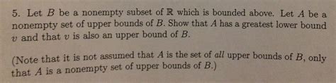 solved 5 let b be a nonempty subset of r which is bounded