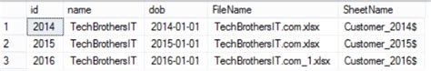 Welcome To Techbrothersit How To Load Excel File Name And Sheet Name