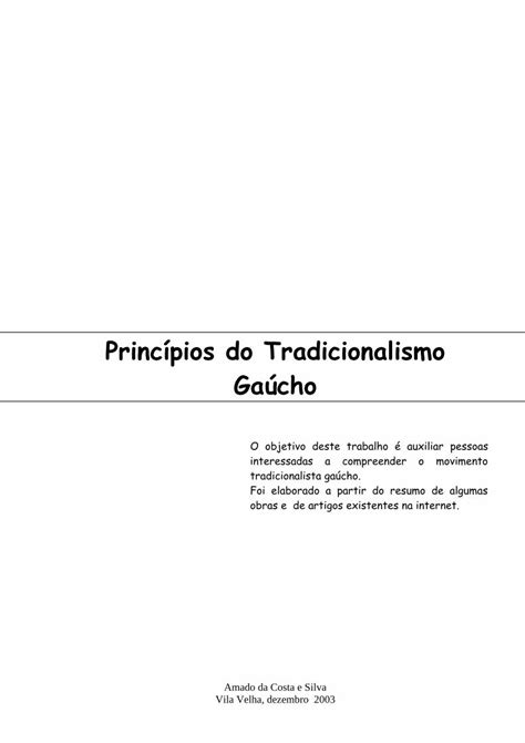 PDF Princípios do Tradicionalismo Gaúcho SP PDF fileCalifórnia da