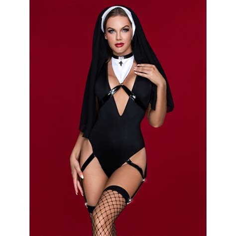 Costume Nonne Bonne Soeur Avec Paire De Bas Deguisement Femme Adulte
