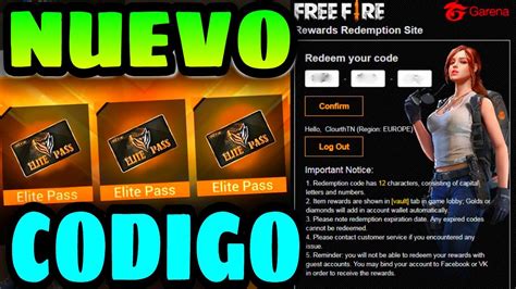 COMO CANJEAR NUEVO CÓDIGO PREMIOS GLOBALES FREE FIRE 2020 YouTube
