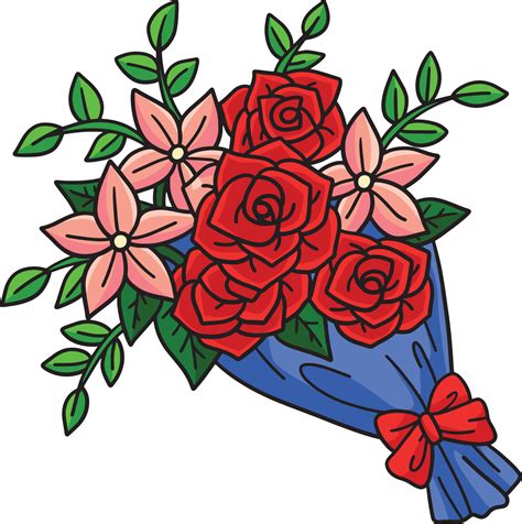 Ramo De Flores De Flor Dibujos Animados De Colores Clipart 21516382