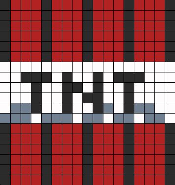 Plantilla De Pixel Art De Minecraft Tnt
