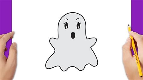 Halloween Drawings How To Draw A Cute Ghost Easy YouTube