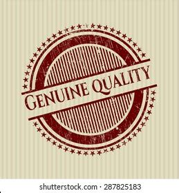 Genuine Quality Rubber Stamp Stock Vector Royalty Free