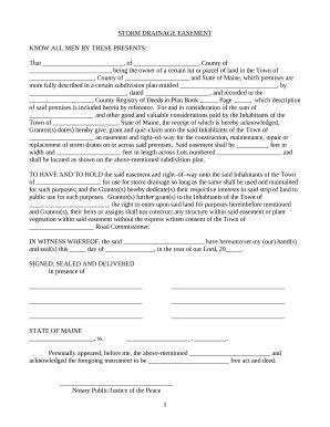 Maine Easement Doc Template PdfFiller