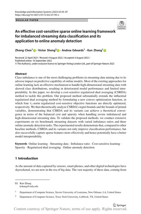 an effective cost sensitive sparse online learning framework for imbalanced streaming data