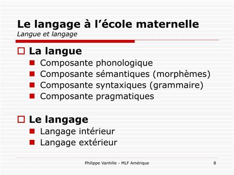 PPT ENSEIGNER LA LANGUE ORALE EN MATERNELLE Présentation Power Point
