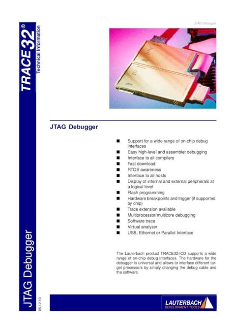 PDF JTAG Debugger Lauterbach Debugger System Architecture TRACE32