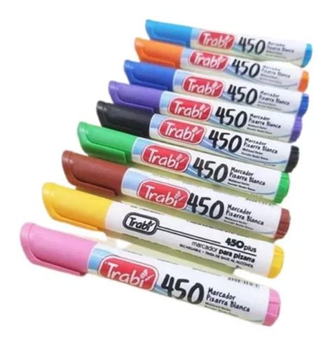 Marcador Trabi Para Pizarra Recargable Mix De Colores X 5u