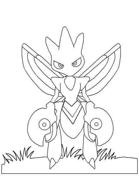 Pokemon Scizor Coloring Pages Free Printable