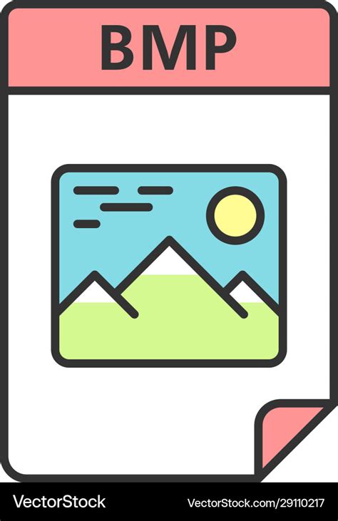 Bmp File Color Icon Bitmap Image Raster Graphics Vector Image