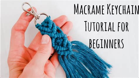 Macrame Keychain Tutorial For BEGINNERS DIY Macrame Keychain YouTube