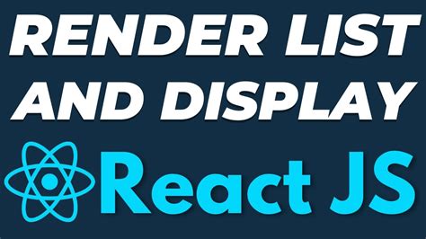 How To Render List In React JS And Display Its Contents Map Function