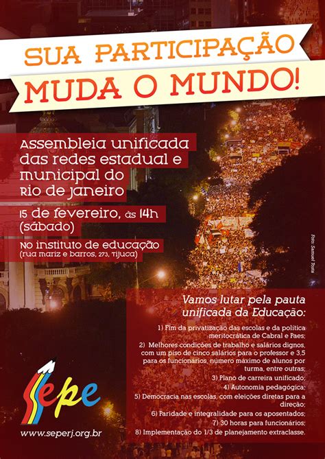 SEPE São Gonçalo Cartaz rede estadual